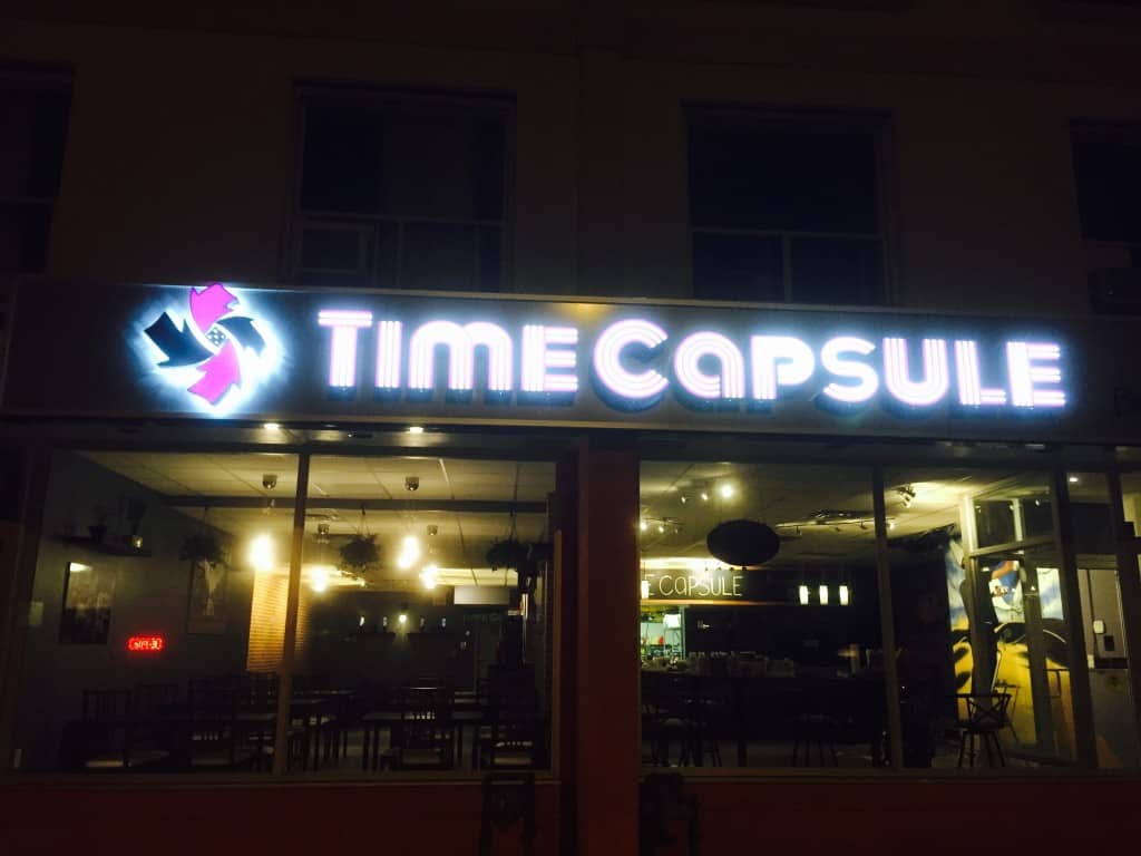 New sign at the Time Capsule Cafe!!